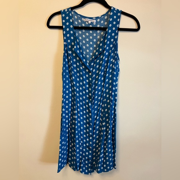 Reformation | Dresses | Reformation Bright Blue Dress With White Floral ...